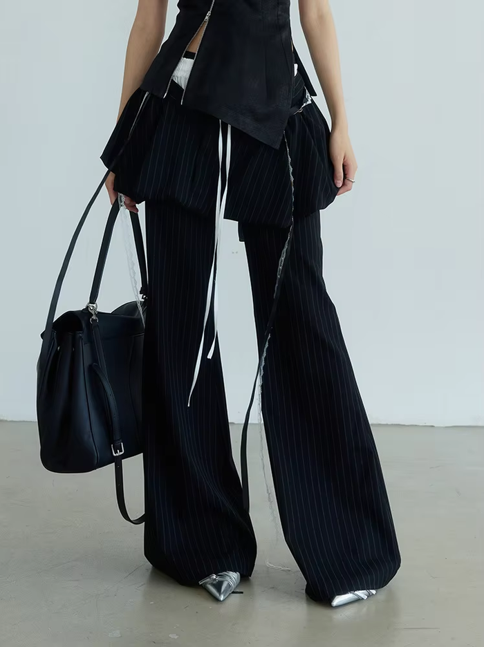 Meetah Skirt Waist Bellbottom Pants